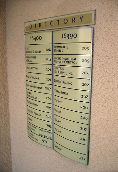 Directory Signs